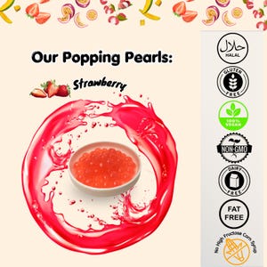 Popping Bursting Boba Kit 8 Servings Individual Pack and Syrup Made ...