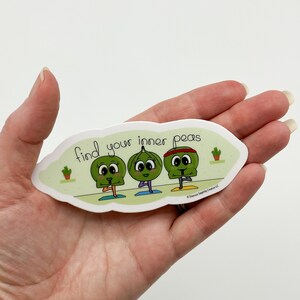 Find Your Inner Peas - Yoga - Vinyl Sticker - Etsy