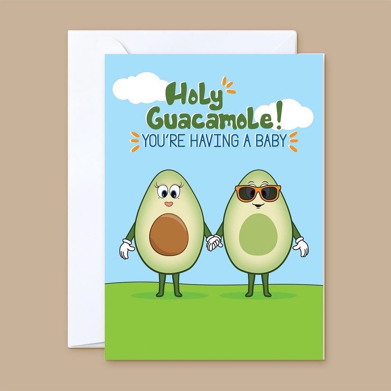 Holy Guacamole You're Having a Baby Card 5x7 A7 - Etsy