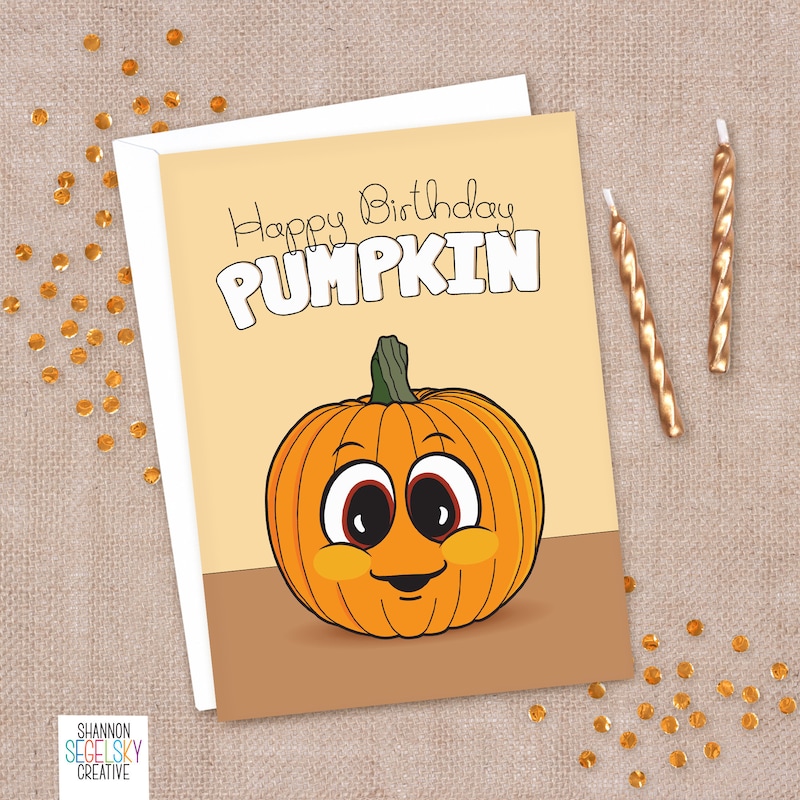 Autumn Birthday Card - Etsy