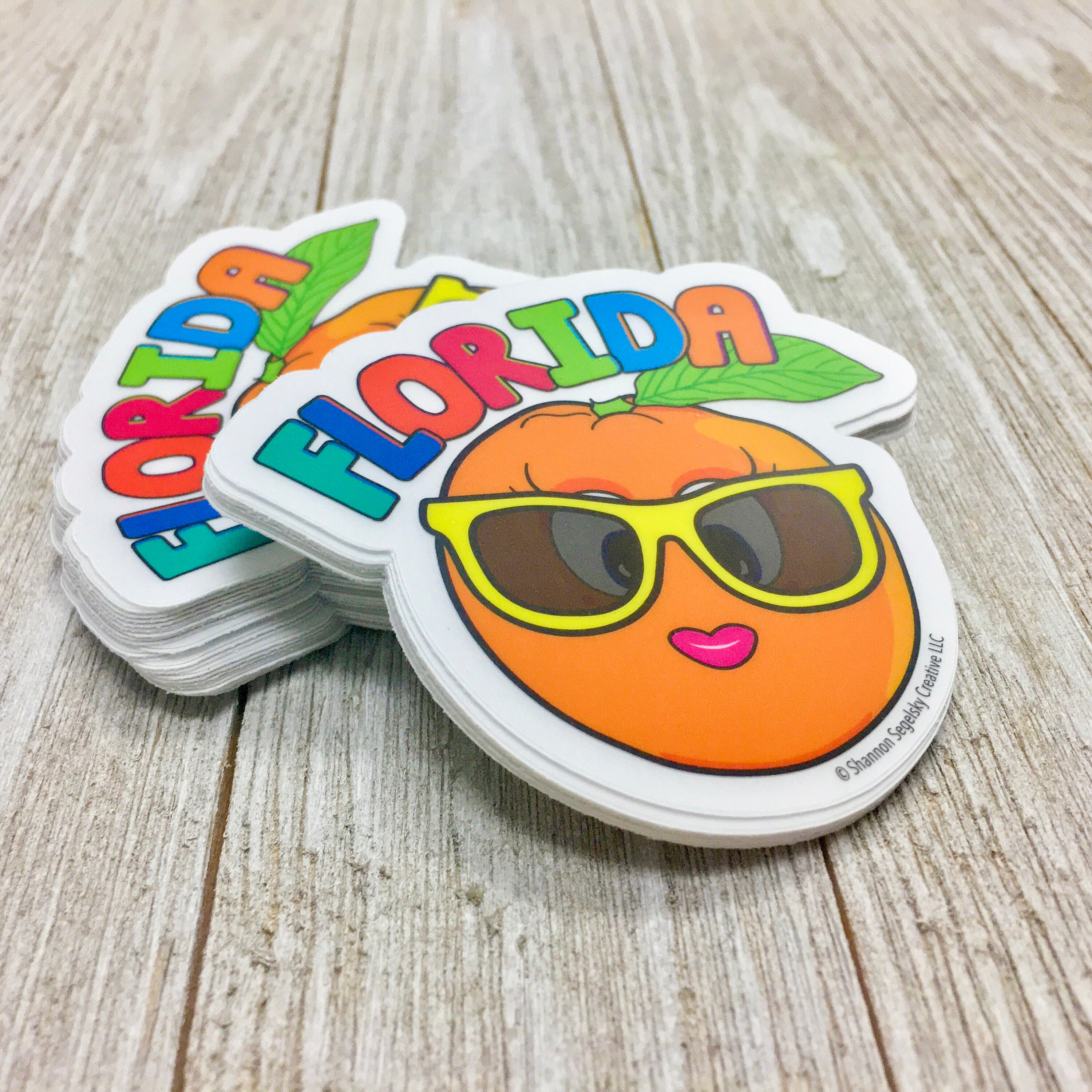 Florida Orange Clear Vinyl Sticker | Etsy