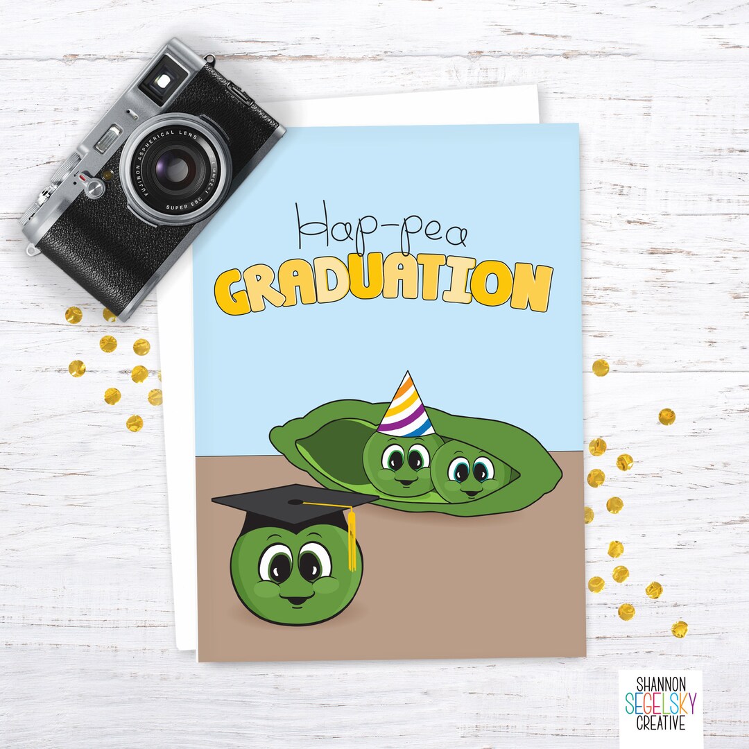 Hap-pea Graduation Card - Etsy