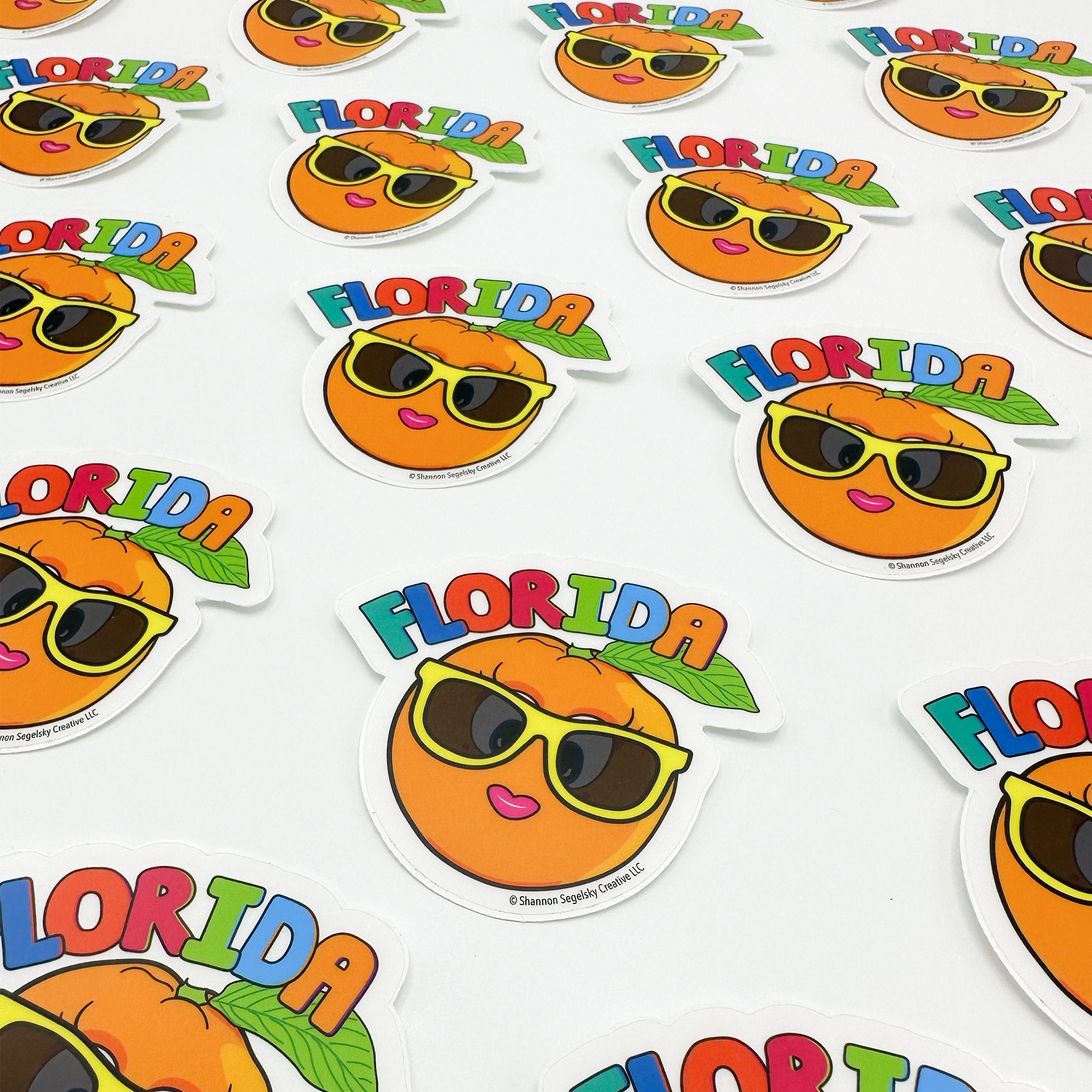 Florida Orange Clear Vinyl Sticker - Etsy