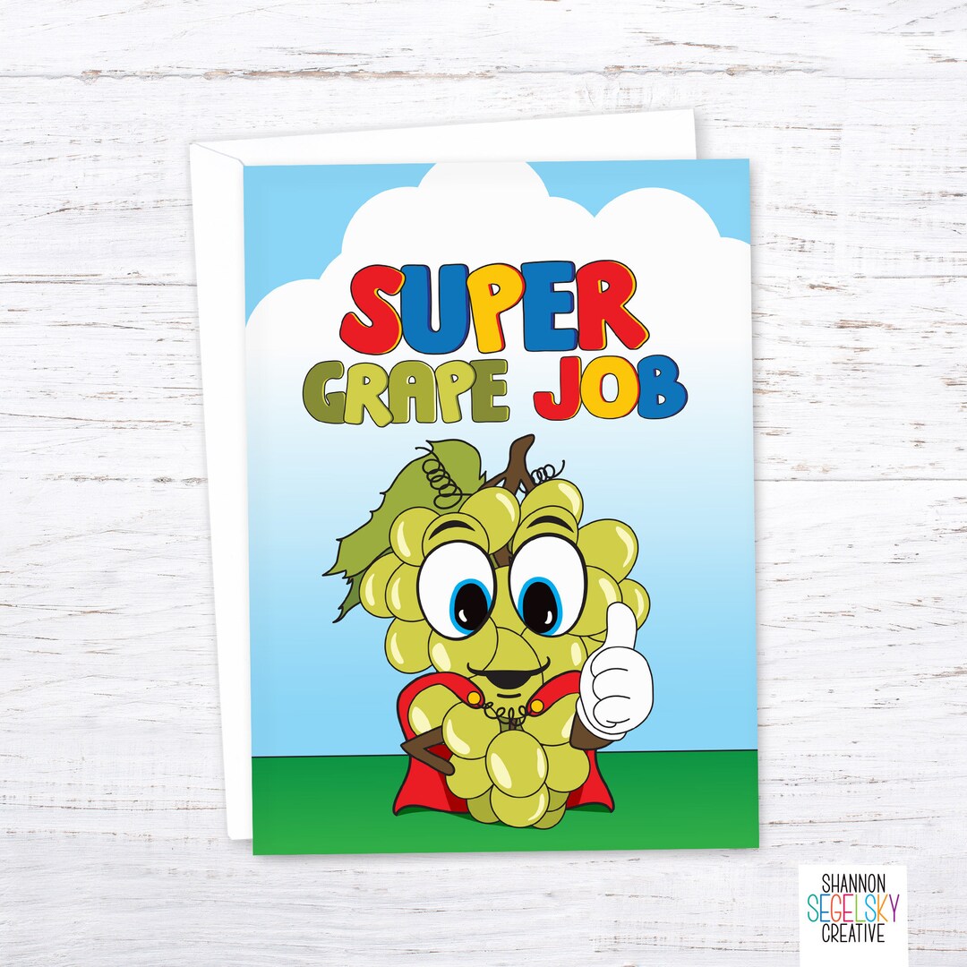 Super Grape Job Card - Etsy