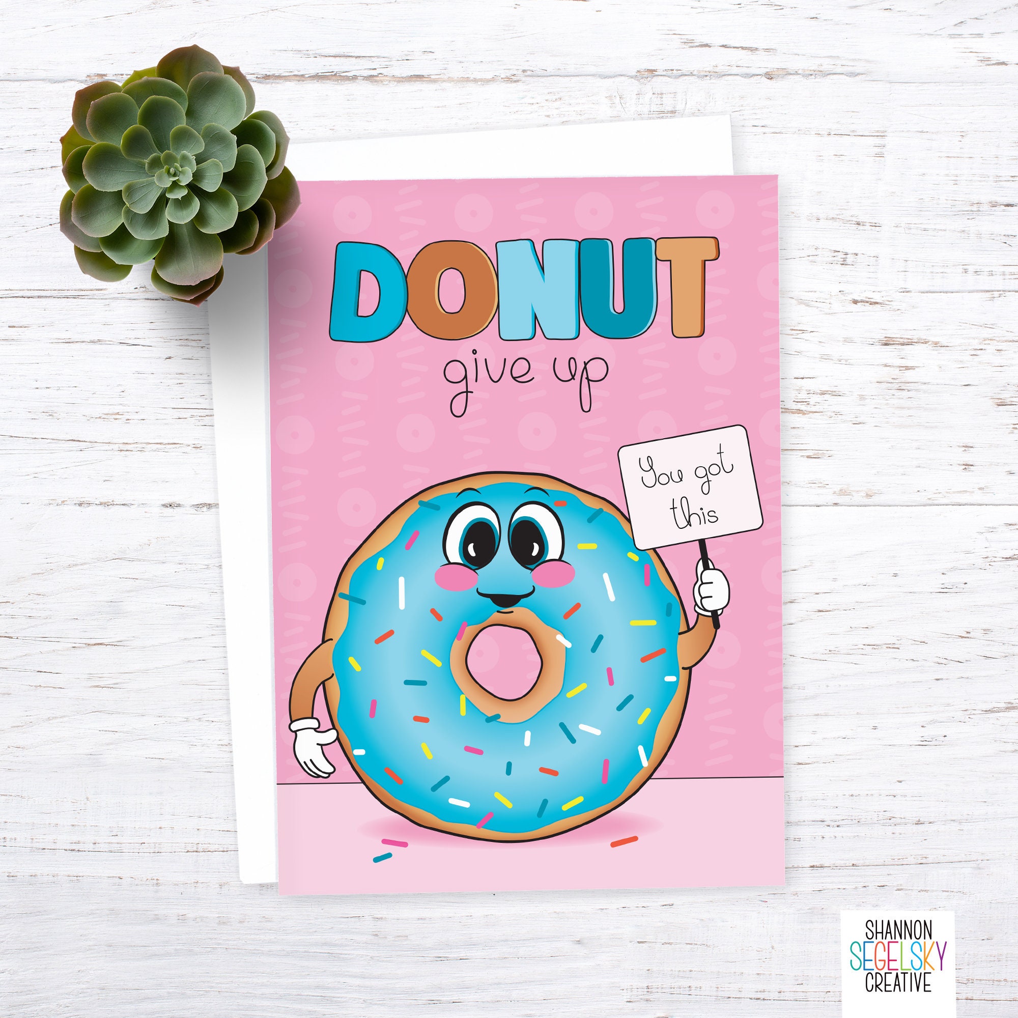 Donut Give up Card - Etsy