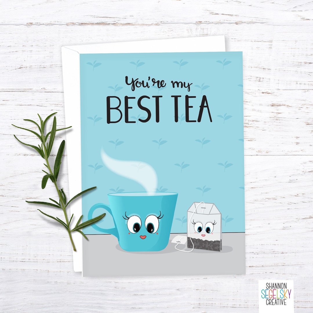 You're My Best Tea Card - Etsy