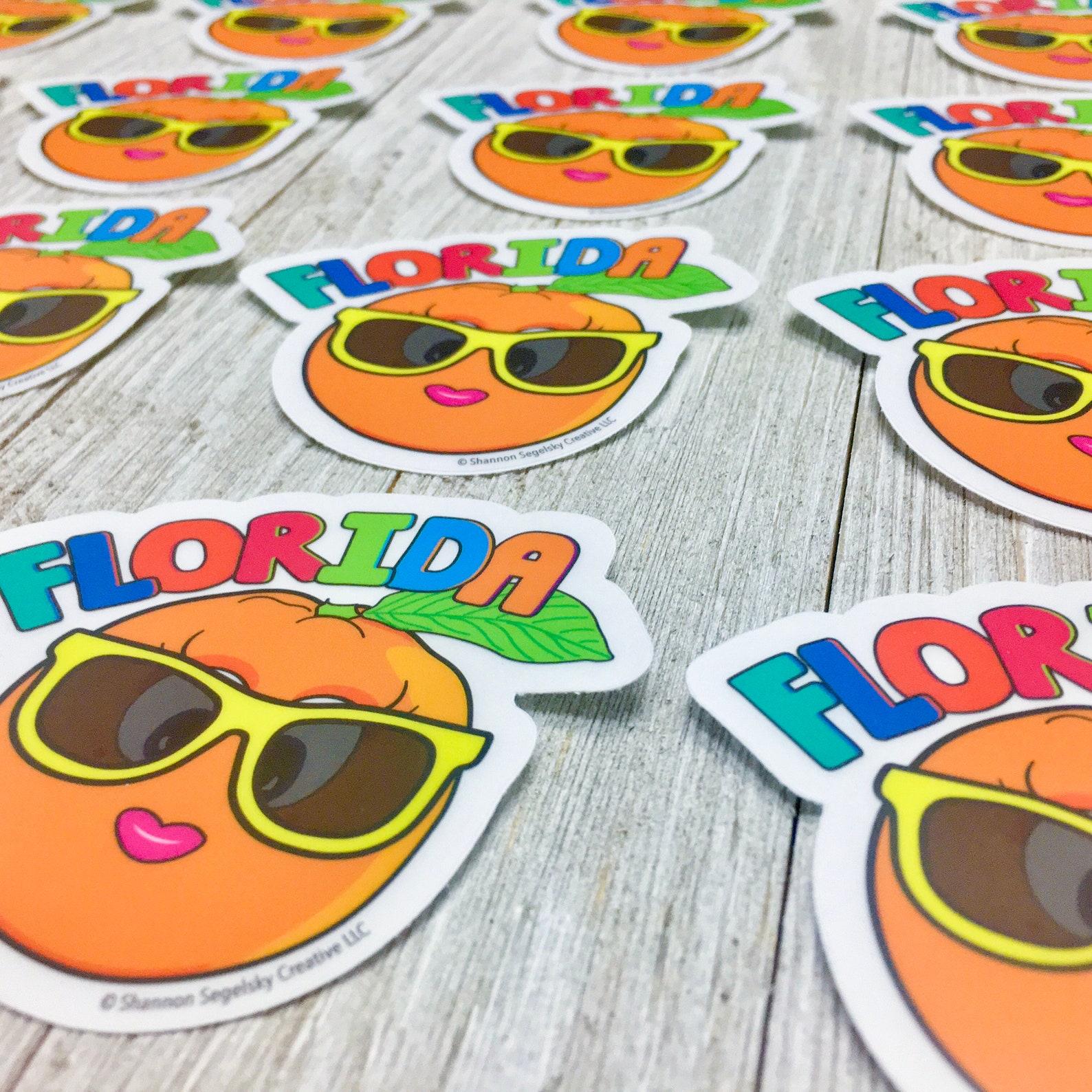 Florida Orange Clear Vinyl Sticker - Etsy