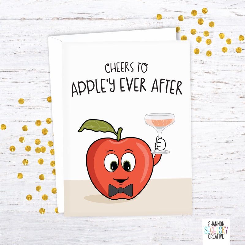 Apple Pun Card - Etsy