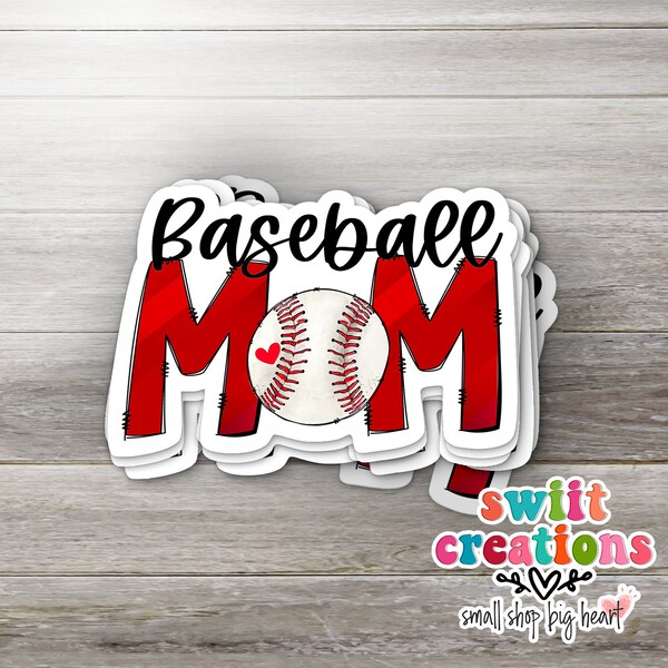 Baseball Mom Sticker - Etsy