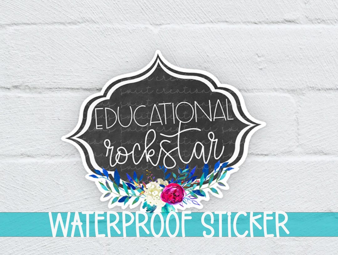 Educational Rockstar Sticker, Teacher Sticker, Teachers Gift Sticker ...