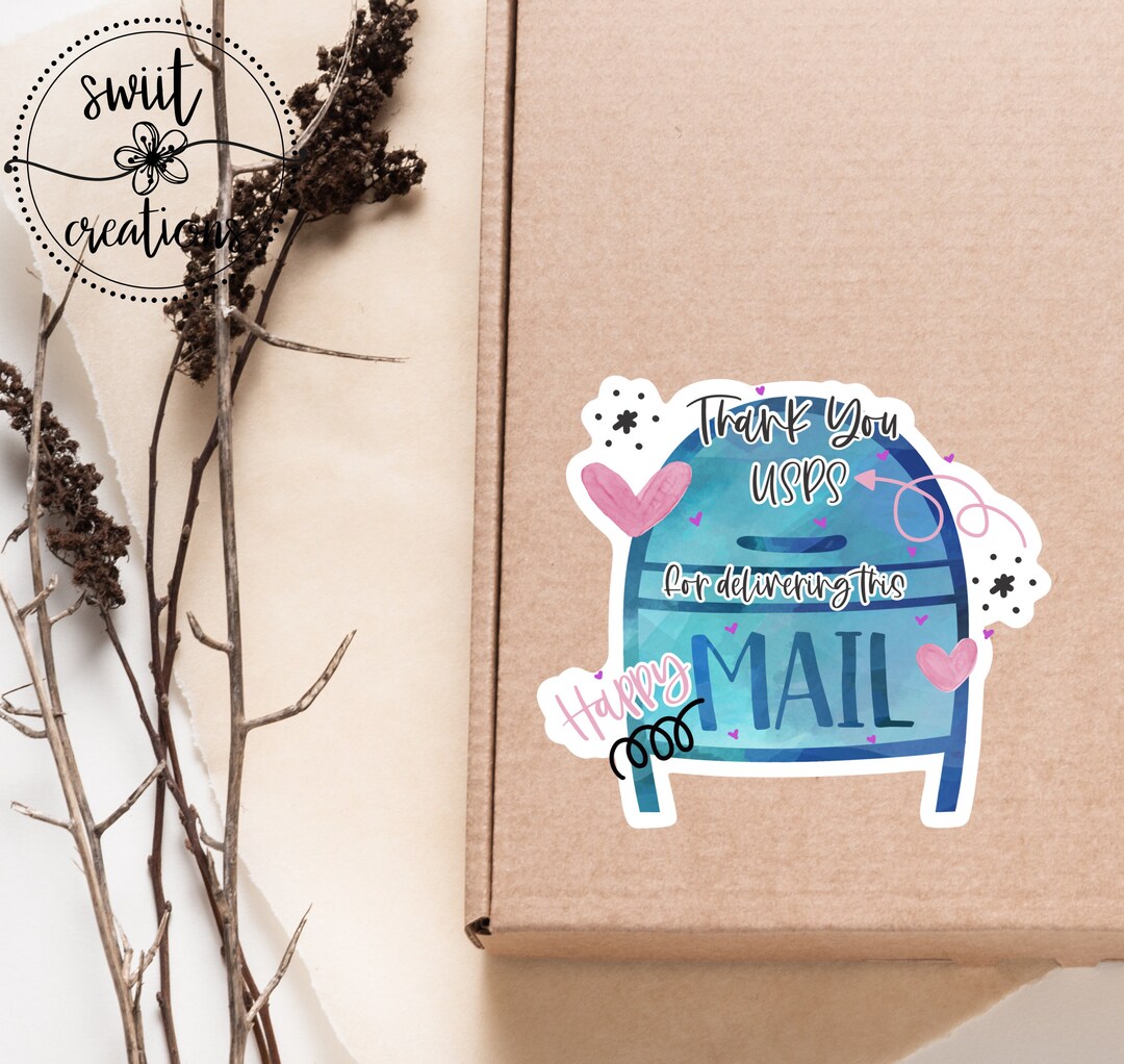 Thank You Postal Worker Sticker, Thank You Sticker, Small Business ...