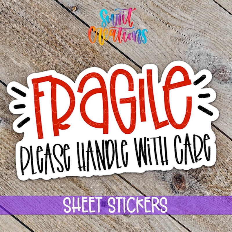 Buy Handle With Care Sticker Online In India - Etsy India