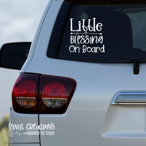Little Blessing on Board Decal Sticker Baby on Board Decal - Etsy