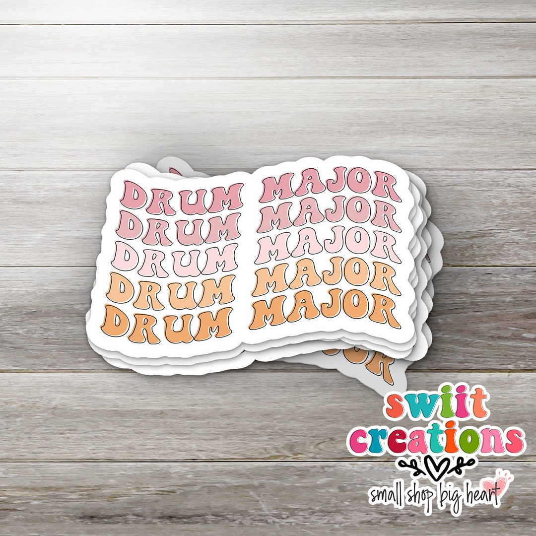 Drum Major Sticker Sticker, Fun Sticker, Vinyl, Laptop Sticker, Band ...