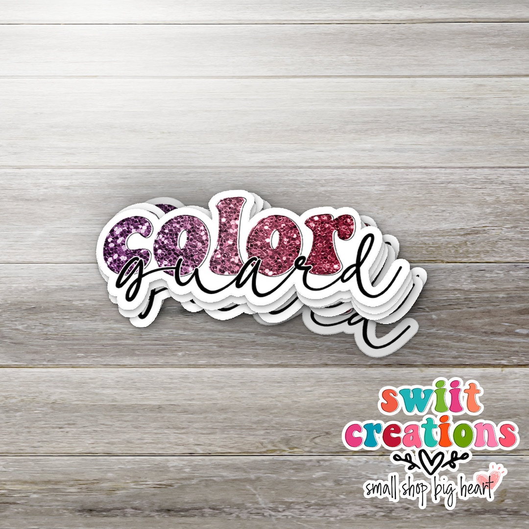 Maroon Color Guard Waterproof Sticker, Marching Band Sticker, Guard ...