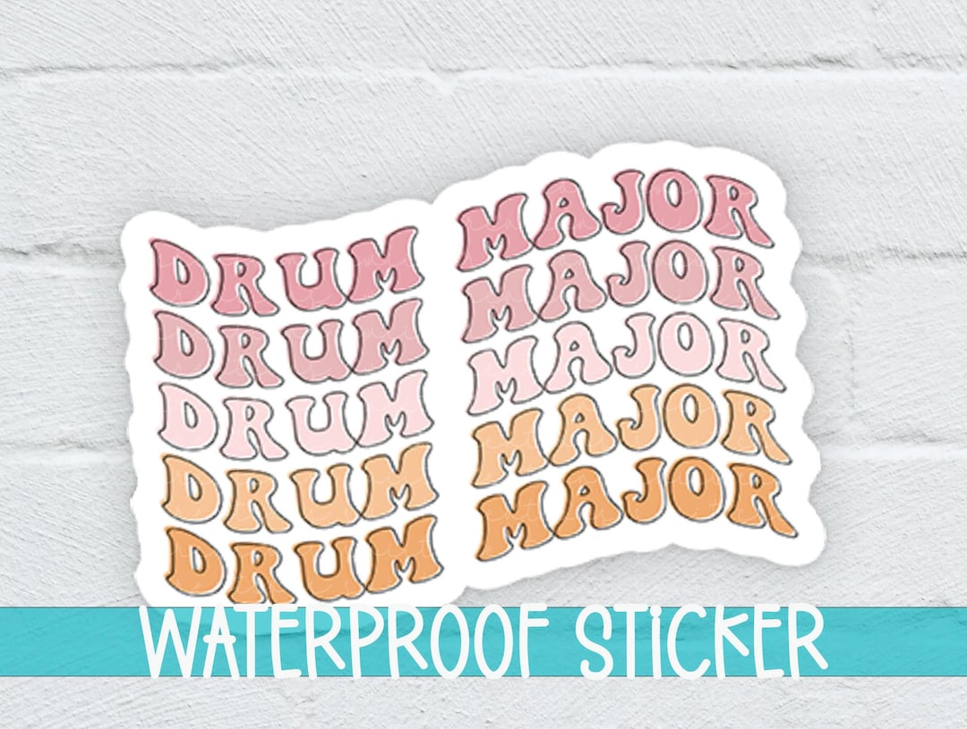 Drum Major Sticker Sticker, Fun Sticker, Vinyl, Laptop Sticker, Band ...