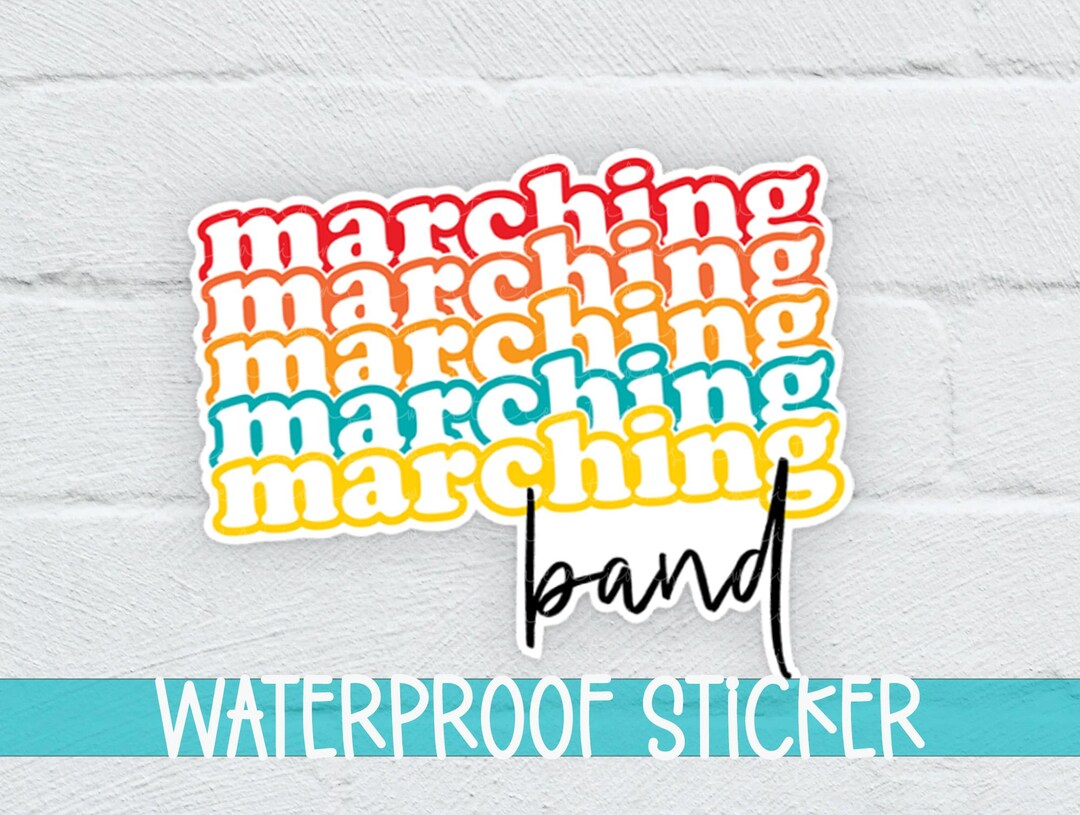 Marching Band Sticker, Fun Sticker, Vinyl Sticker, Car Sticker, Laptop ...