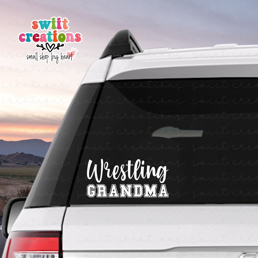 Wrestling Grandma Decal, Wrestling Grandma Sticker, Wrestling Grandma ...