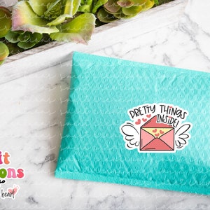 Pretty Things Inside Sticker, Small Business Sticker, Packaging Sticker ...