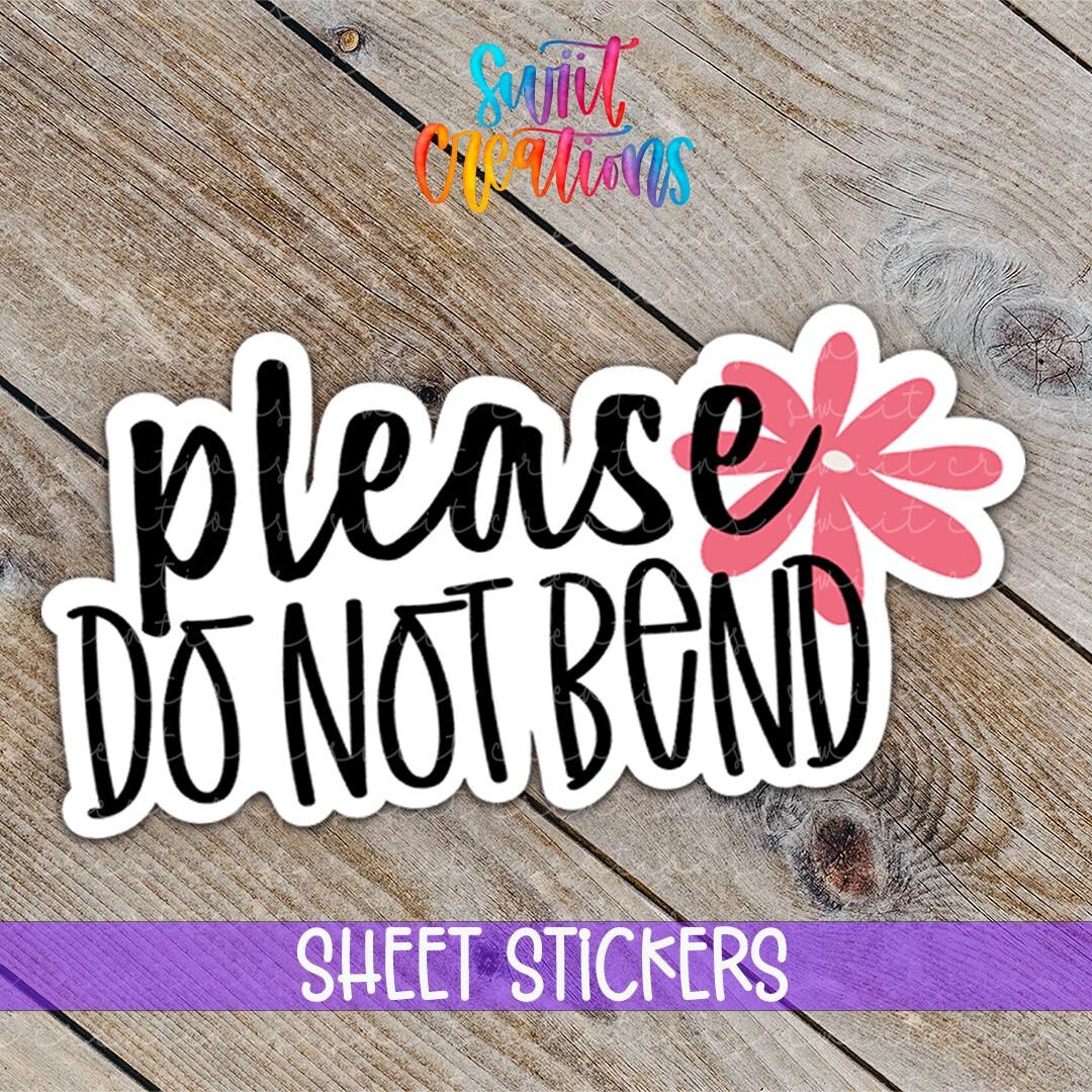Please Do Not Bend Sticker | Shipping Envelope Sticker | Handle With ...