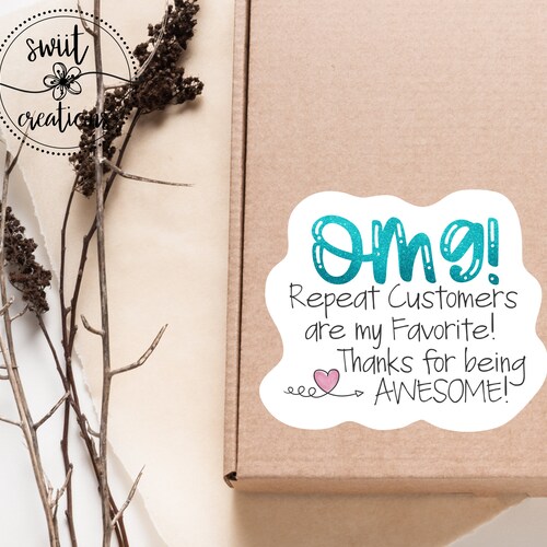 Small Gift for Fantastic Customer Sticker Product Packaging - Etsy