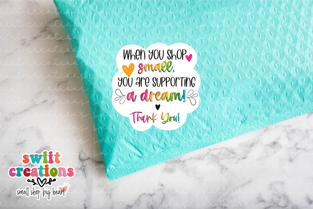 Thank You Sticker, Small Shop Sticker, Small Business Sticker ...