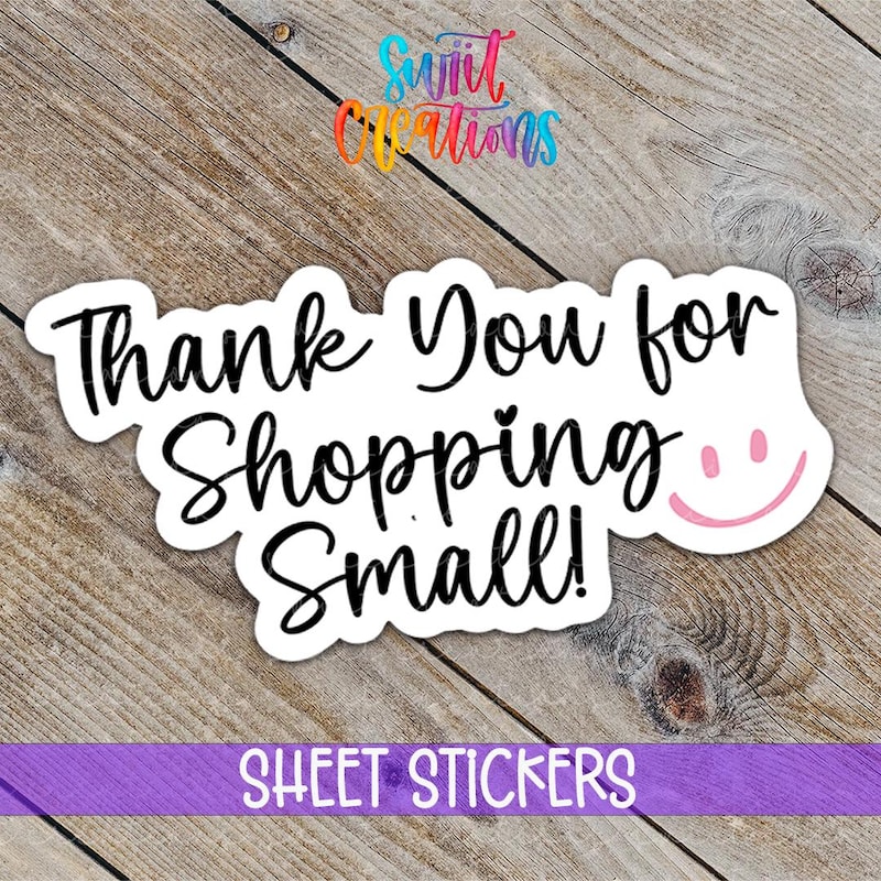Thank You Stickers Small - Etsy