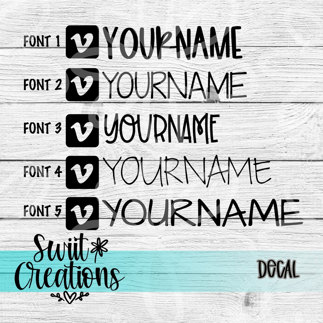 Custom Venmo Name Decal, Vinyl Decal, Personalized Decal, Personalized ...