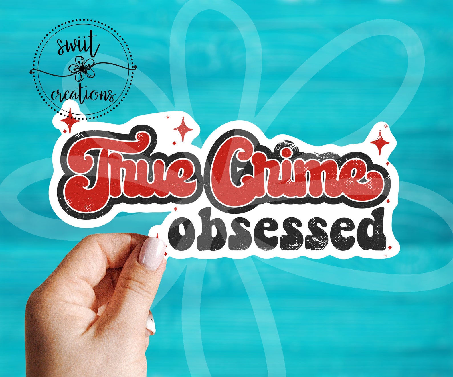 True Crime Obsessed Sticker Crime Sticker Vinyl Sticker - Etsy