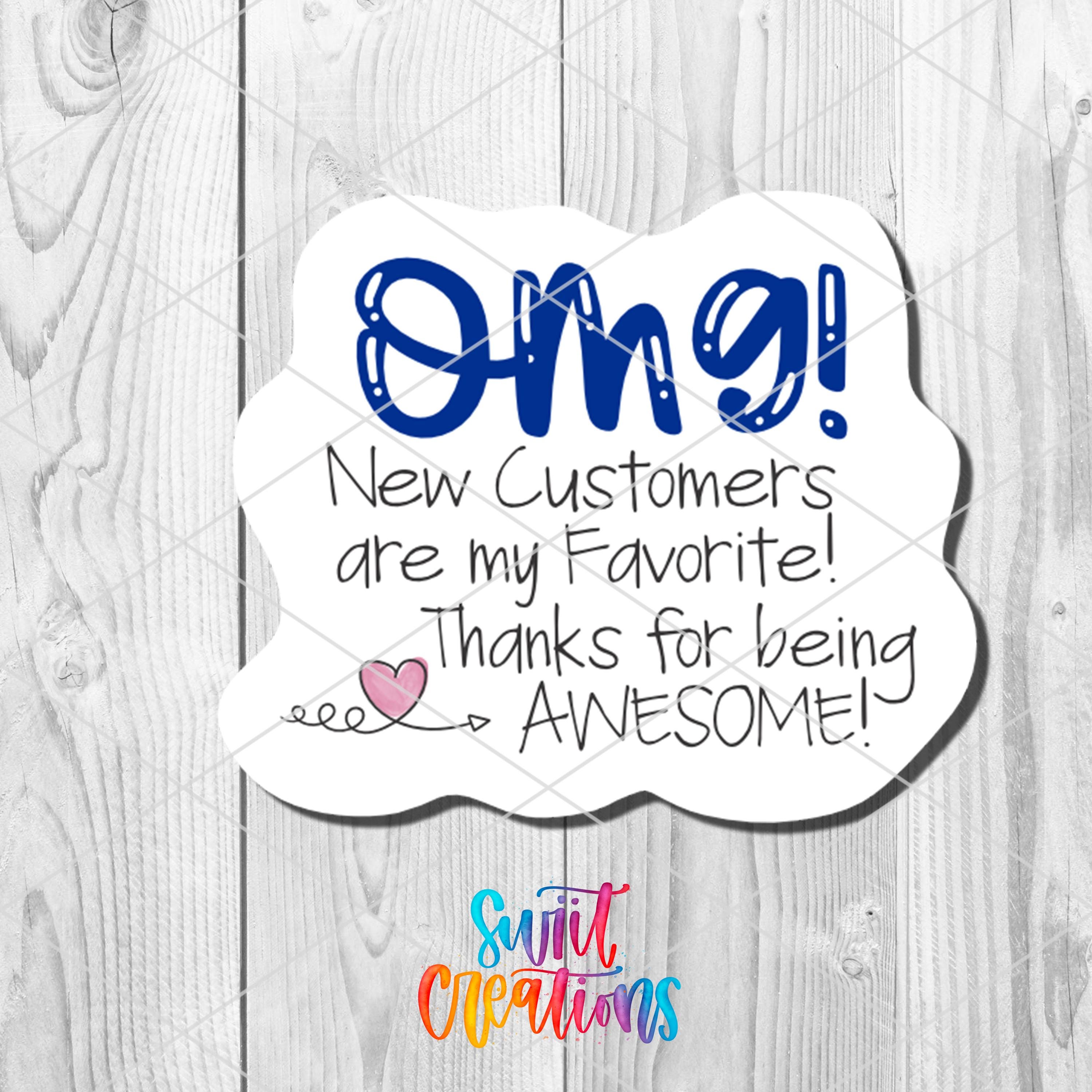 OMG New Customer Sticker | Thank You for Your Order Label | First Time ...