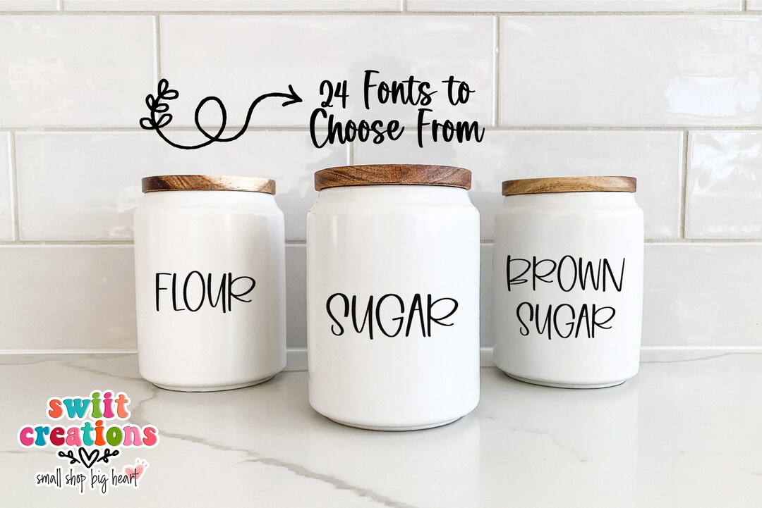 Pantry Labels, Canister Decals, Pantry Decals, Canister Labels, Pantry ...