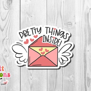 Pretty Things Inside Sticker, Small Business Sticker, Packaging Sticker ...