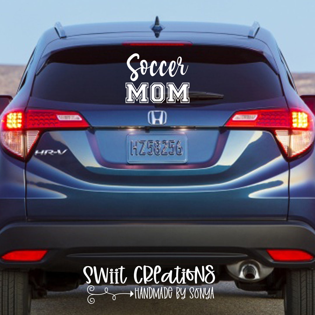 Soccer Mom Decal, Soccer Mom Sticker, Soccer Mom Car Window Decal ...