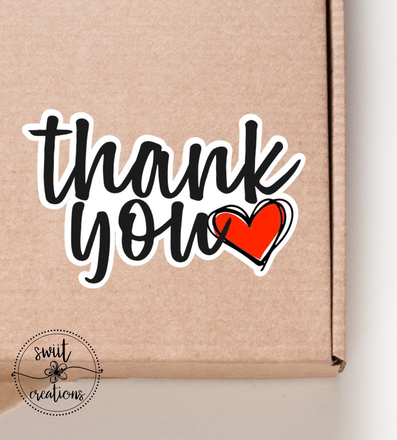 Thank You Sticker Small Shop Sticker Small Business Sticker - Etsy