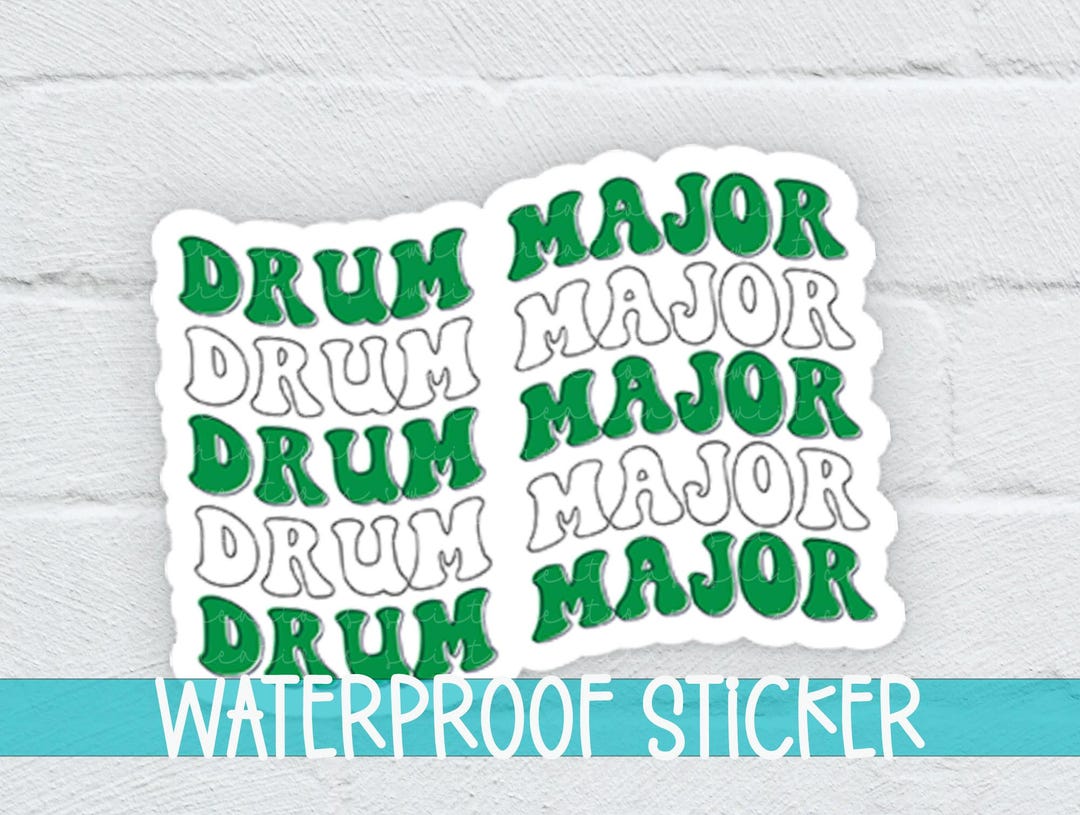 Drum Major Sticker Sticker, Fun Sticker, Vinyl, Laptop Sticker, Band ...