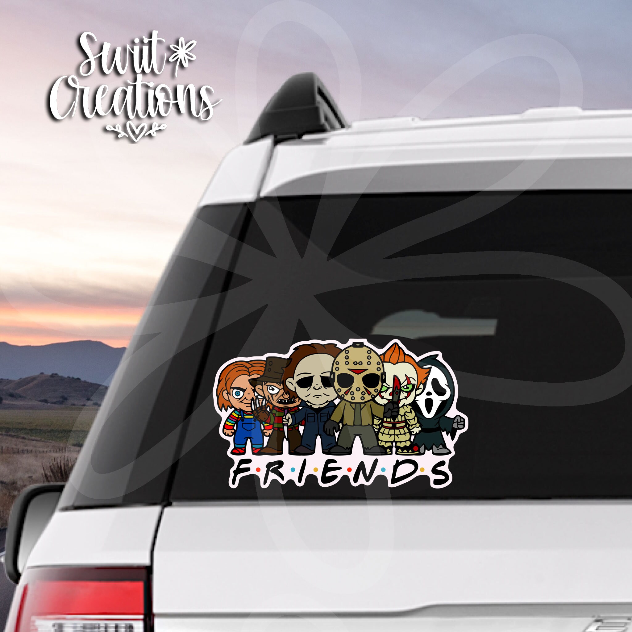 Horror Friends Sticker Horror Movie Sticker Horror Movie | Etsy