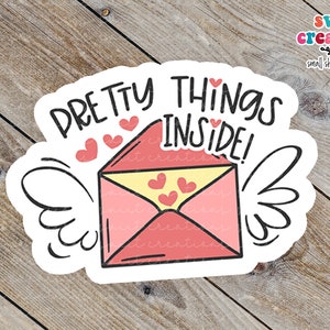 Pretty Things Inside Sticker, Small Business Sticker, Packaging Sticker ...