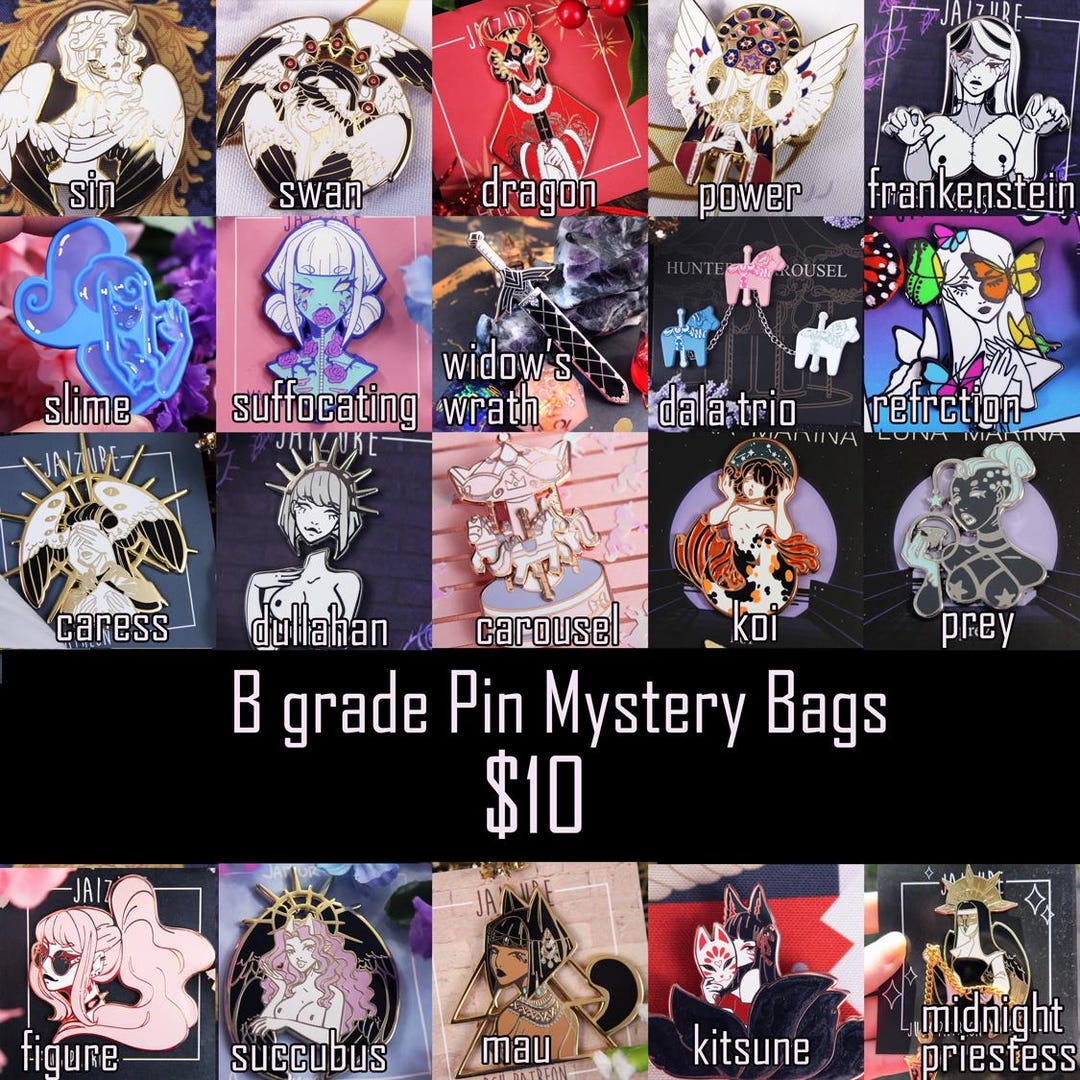 B Grade Pin Gacha Mystery Bags | Series 6 - Etsy