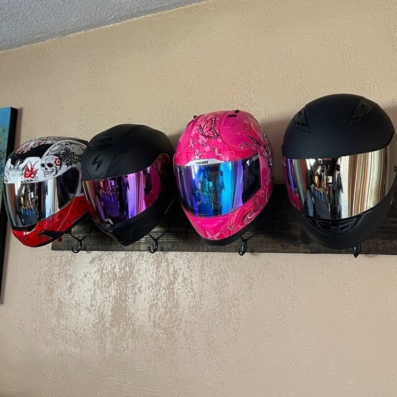 Custom Motorcycle Helmet Rack - Bicycle Storage - Cycling Holder - Iron ...