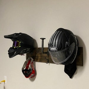 Amazing MOTORCYCLE Helmet Rack- Handmade- Helmet Storage- Motorcycle ...