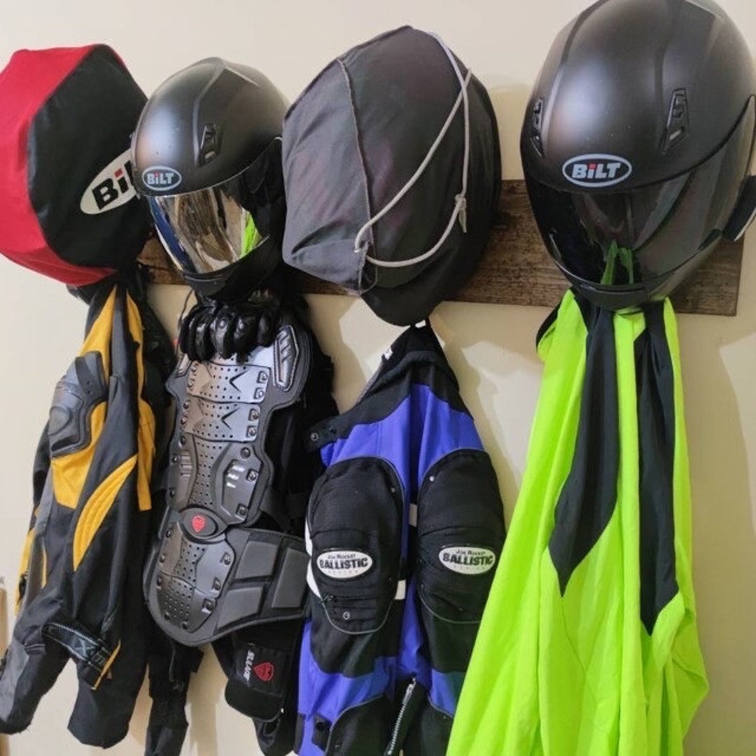 Custom Motorcycle Helmet Rack - Bicycle Helmet Storage - Cycling Helmet ...