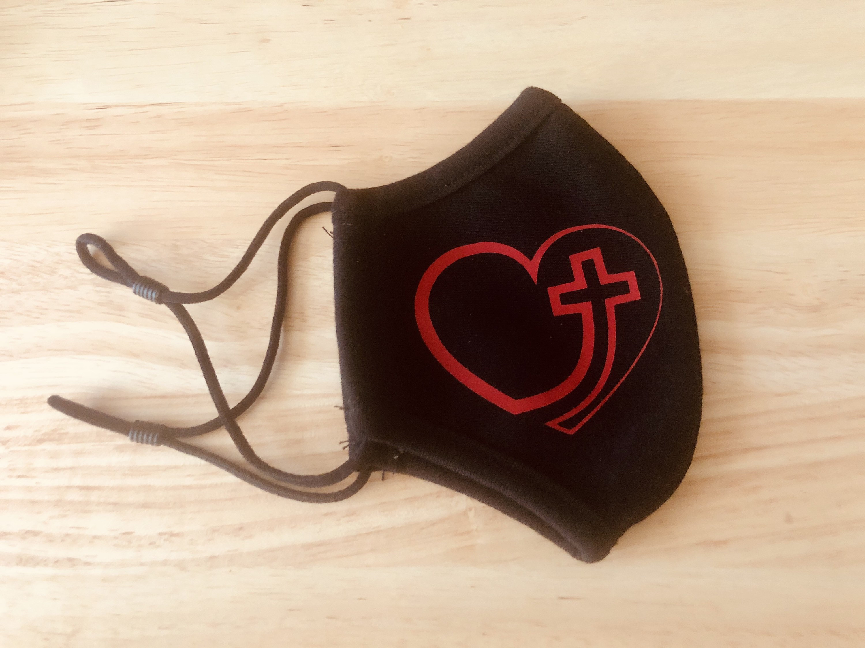 Heart with A Cross Adult Face Mask | Etsy