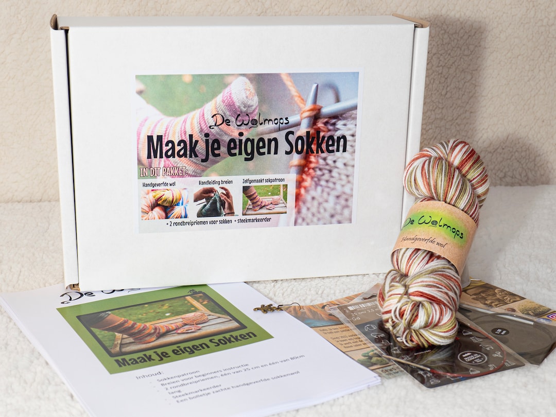 Make Your Own Sock Kit, With Hand-dyed Merino Wool - Etsy