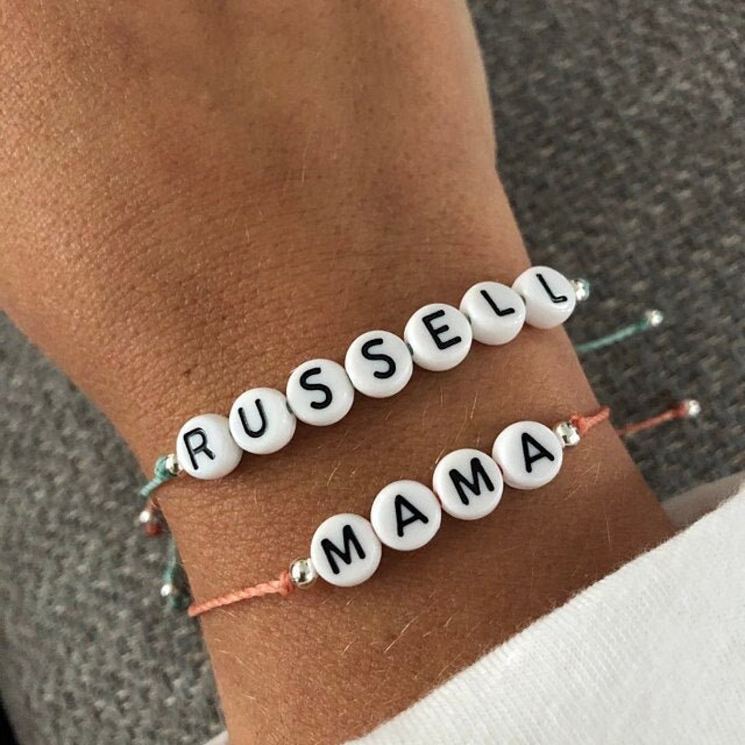 CUSTOM NAME STRING Personalized Bracelet, Custom Bracelet, Children ...