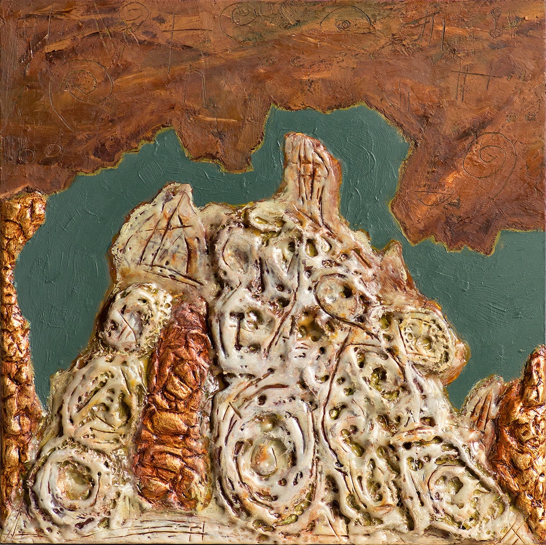 GHOST DANCE, WAX Painting 10IN X 10IN - Etsy