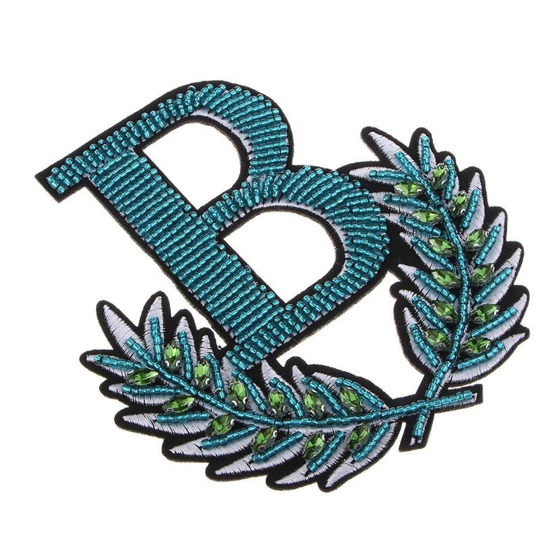 Embroidered Beaded Letter B Patch – Iron-on Applique - Etsy