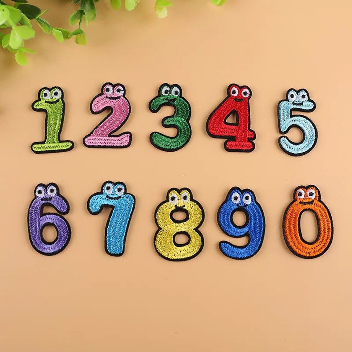 Colorful Cartoon Eyes With Number 0 Thru 9 Beaded Handmade - Etsy