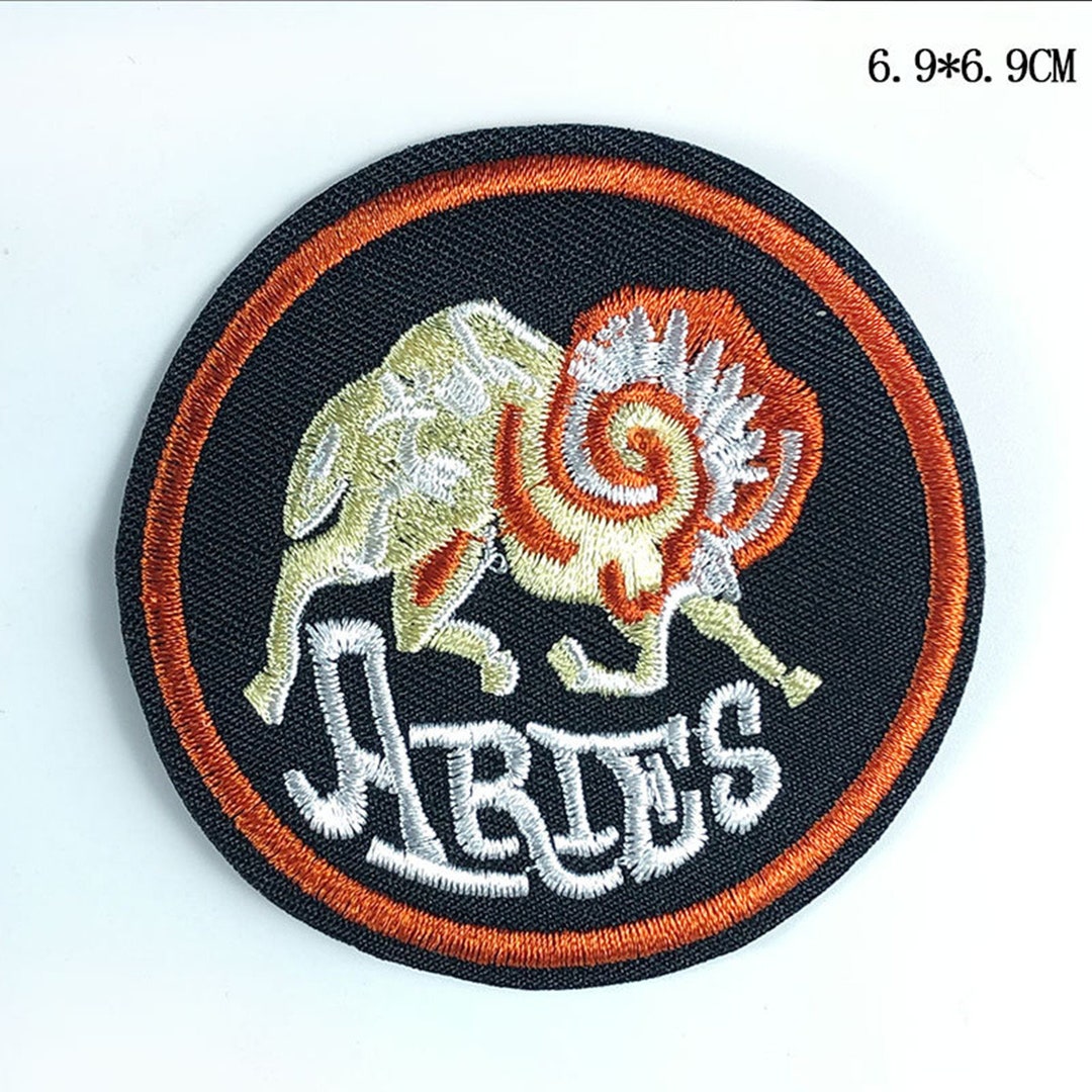 Aries Astrological Iron on Patch/star Sign Symbol Patch/zodiac Badges ...