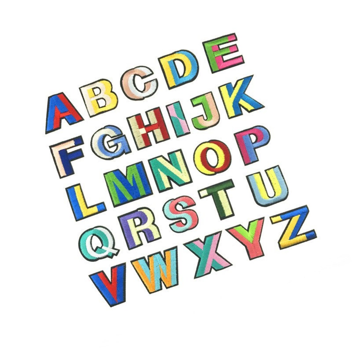 Letter A Thru Z Colorful Alphabet Patches/sew or Iron on - Etsy