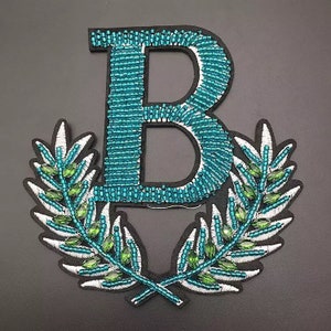 Embroidered Beaded Letter B Patch-iron on Creative Patch-sew on Patch ...